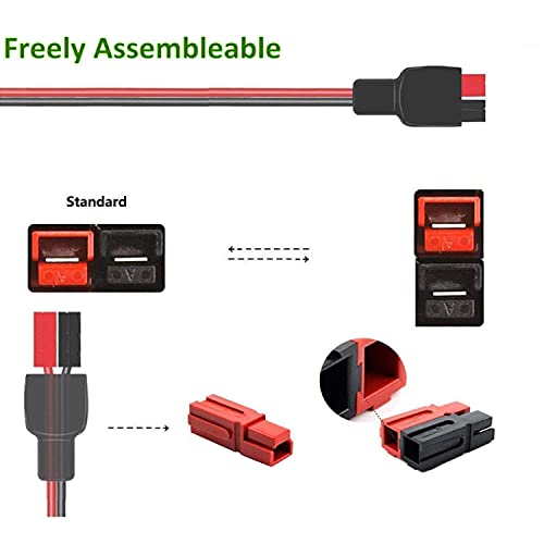 AYECEHI Solar Adapter Cable Solar Power Adapter Connector Male and Female Solar Panel Cable Kits -10AWG 35cm/1.1ft