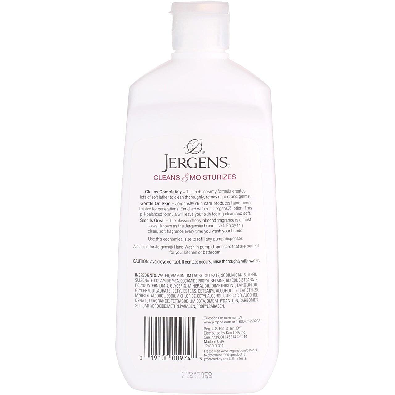 Jergens xtra Moisturizing Hand Wash Refill, Classic Cherry Almond 16 oz (Pack of 7)