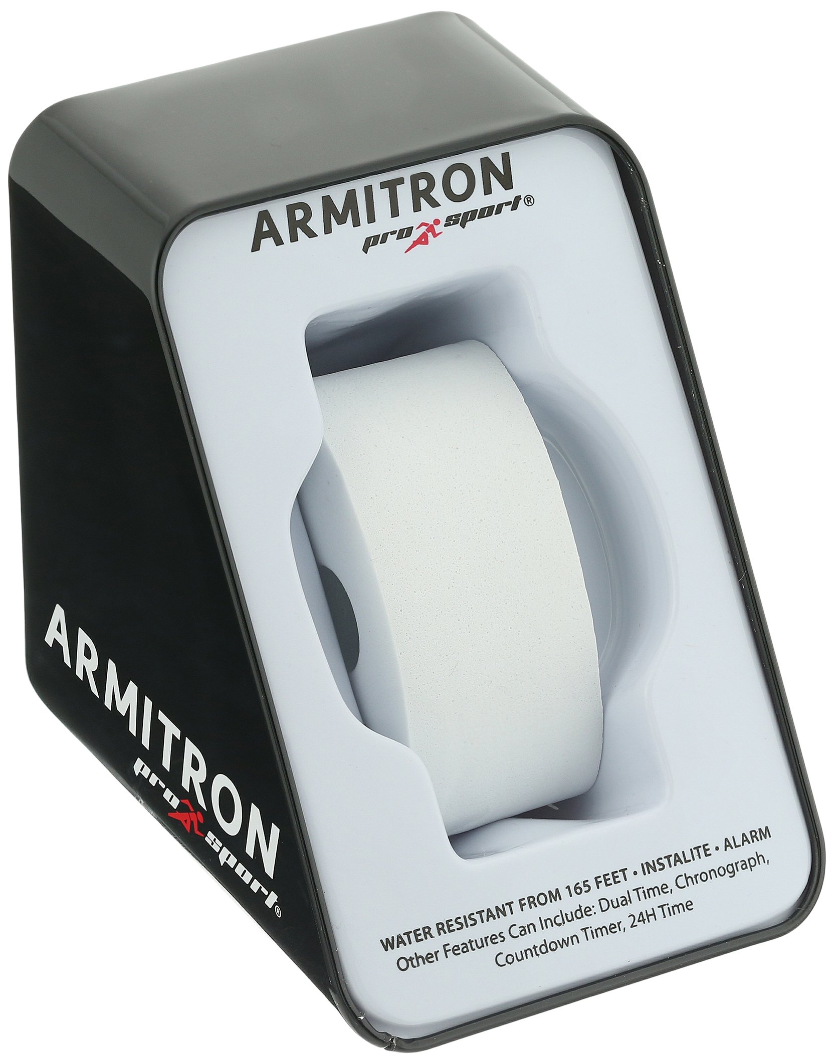 Armitron Sport Women's 45/7030PUR Purple Accented Black Resin Strap Digital Chronograph Watch