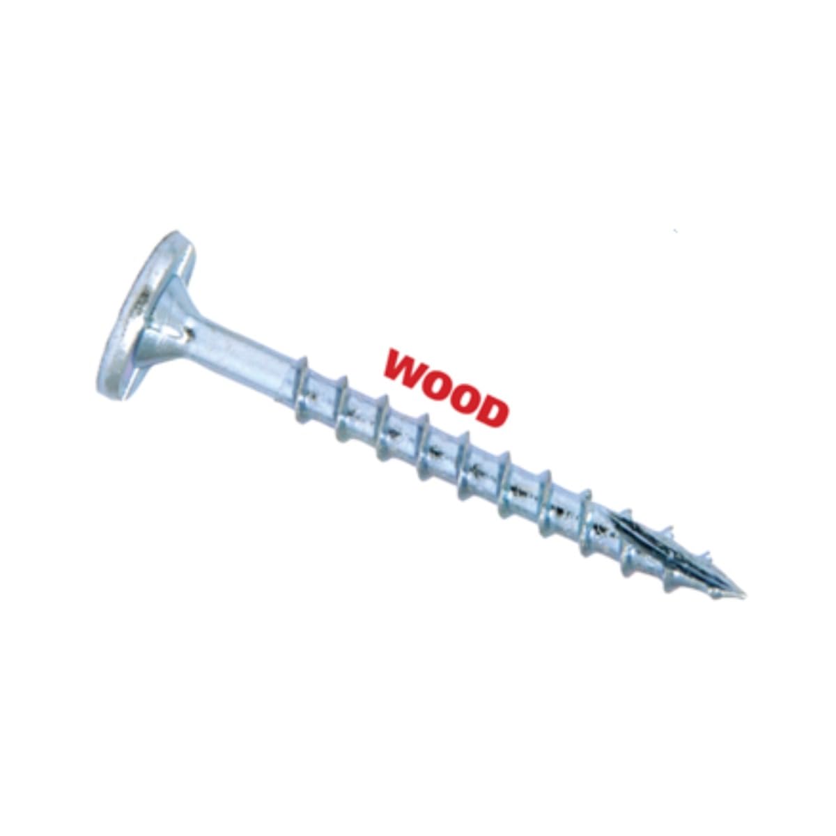 FastCap PowerHead Wood Screws with Oversized Flat Head - Self-Tapping Point - 1.25-Inch, T20 Torx Drive, Zinc Finish, 200-Pack - 99974