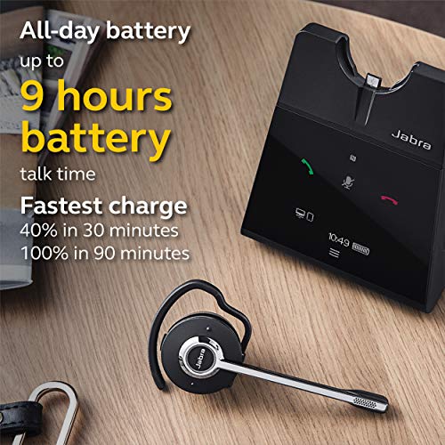 Jabra Engage 65 Wireless Headset, Convertible – Telephone Headset with Industry-Leading Wireless Performance, Advanced Noise-Cancelling Microphone, Call Center Headset with All Day Battery Life