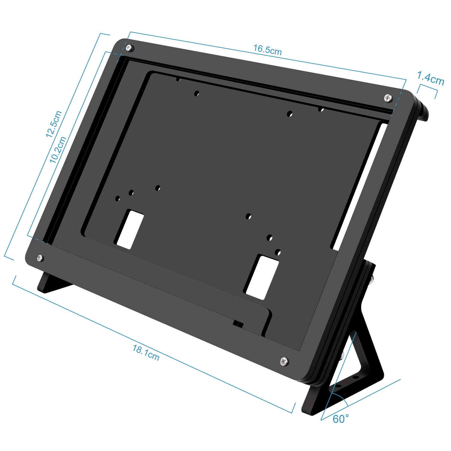 Longruner 7 inch Raspberry Pi Touch Screen Case Holder for Raspberry Pi 3 2 Model B and RPi 1 B+ A BB Black PC Various Systems LSC7B-1