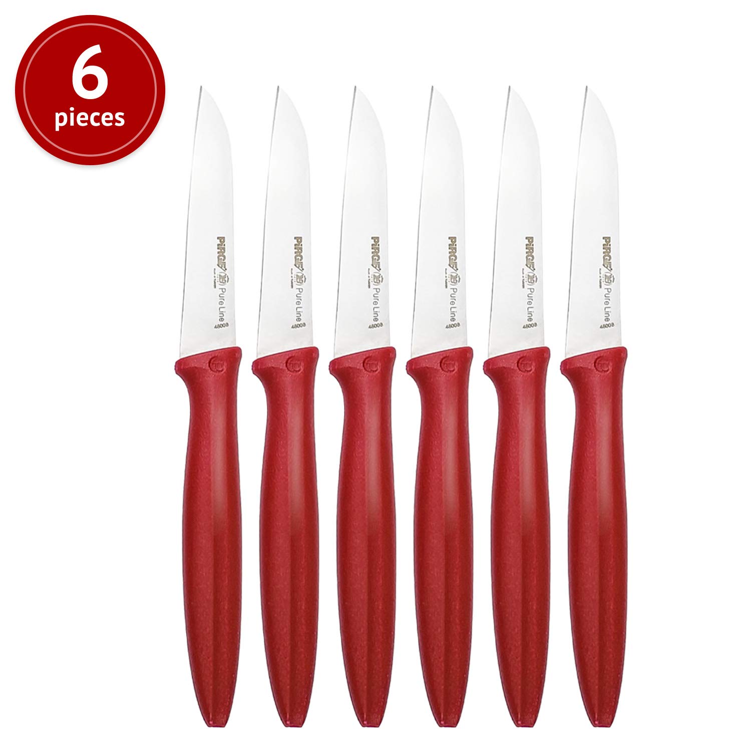 AGTrade Paring Knife Set of 6, Classic Pairing Knives, Small Kitchen Knife Fruit Vegetable Tomato Knife 3.5" Inch Utility Small Straight Edge Spear Point