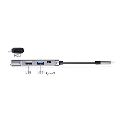XUNMAIFHB Portable Docking Station,Type-c Docking Station USB3.0 Converter 4k MacBook to HDMI PD HUB HDMI USB2.0 USB3.0 Video Transmission Fast Transmission