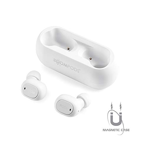 BoomPods Boombuds Go True Wireless - Best Sports Earbuds, Bluetooth, Portable Magnetic Charging Case, Water/Sweat Resistant IPX4, Instant Connect TWS