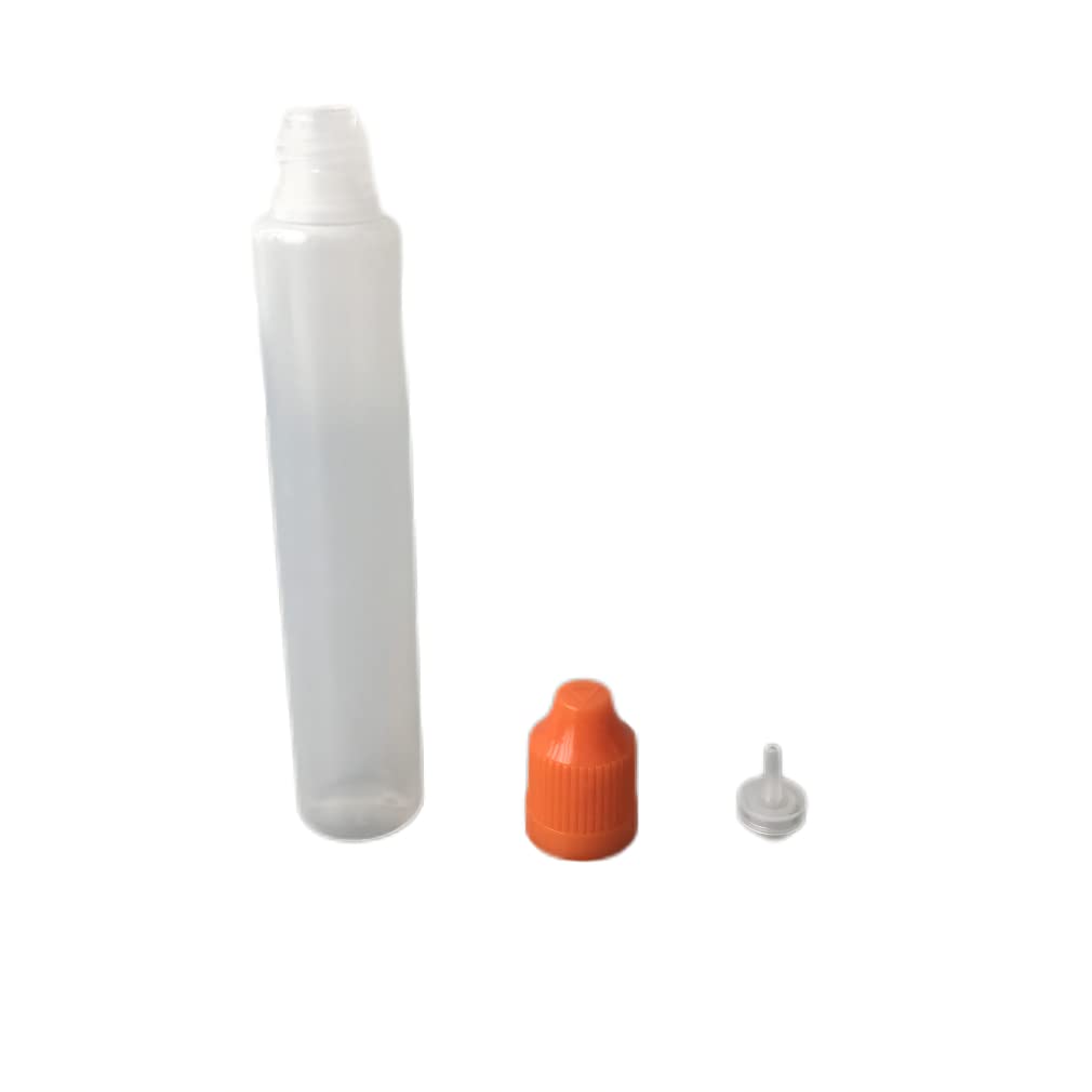 JOYWEE (30 Pack, Multi Color Caps) 30ml PE Pen Plastic Bottle with Childproof Cap for Vape Liquid, Light Oil, Paint, dropper bottle eliquid bottle liquid bottle squeeze bottle TIP Dropper Bottle