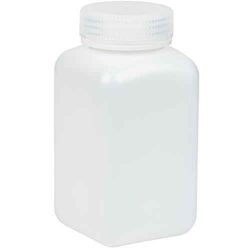 Karter Scientific 500ml Wide-Mouth Square Storage Bottle, HDPE, (Case of 24)
