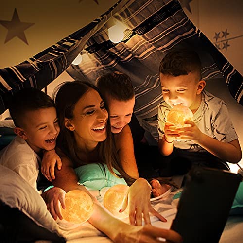 Balkwan Moon Lamp for Kids - 3D Magical Globe Ball for Space Decor - Classical Moon Night Light - Dimmable and Touch Control Design,Birthday Gifts for Women,Kids,Child and Baby Home Decor