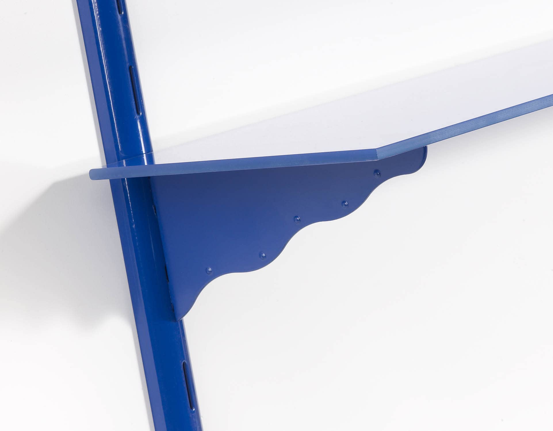 LTL Home Products Puzzle Glass Wall Shelf Kit, 7" x 24", Wave Blue
