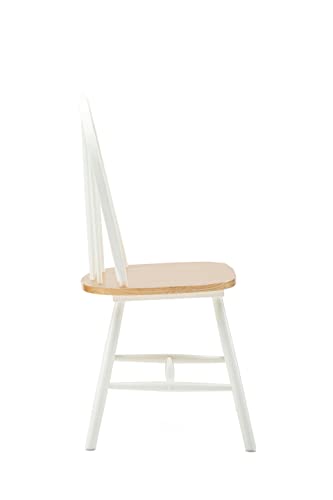 Boraam Farmhouse Dining Chairs, Set of 2 - White/Natural