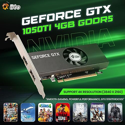 BTO RGB Gaming PC Desktop - Intel Core i5 7th Gen, 16GB DDR4 Ram, 1TB SSD, NVIDIA GeForce GTX 1050 Ti 4GB Graphics Card, Windows 10 Pro, Computer Tower for PC Gaming, HDMI (Renewed)