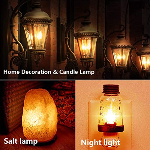 9-Pack,7 Watt Salt Lamps and Night Light Replacement Bulbs, Crystal Clear Glass,C7/7 Watt/120 V/45 Lumen,E12 Candelabra Base Long Life Incandescent Bulbs