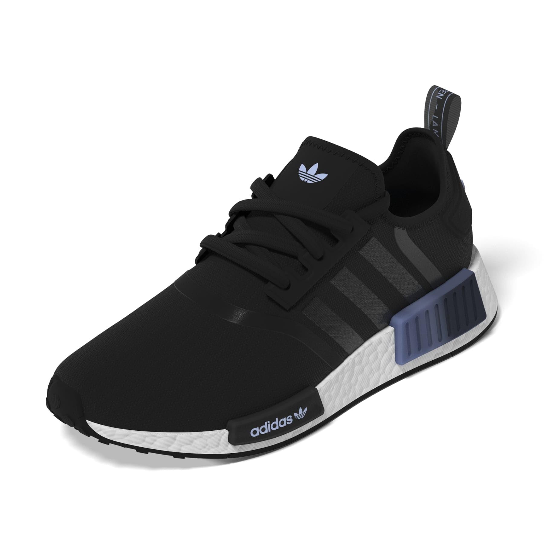 adidas Women's NMD_R1 Sneaker, Black/White/Blue Dawn, 6.5