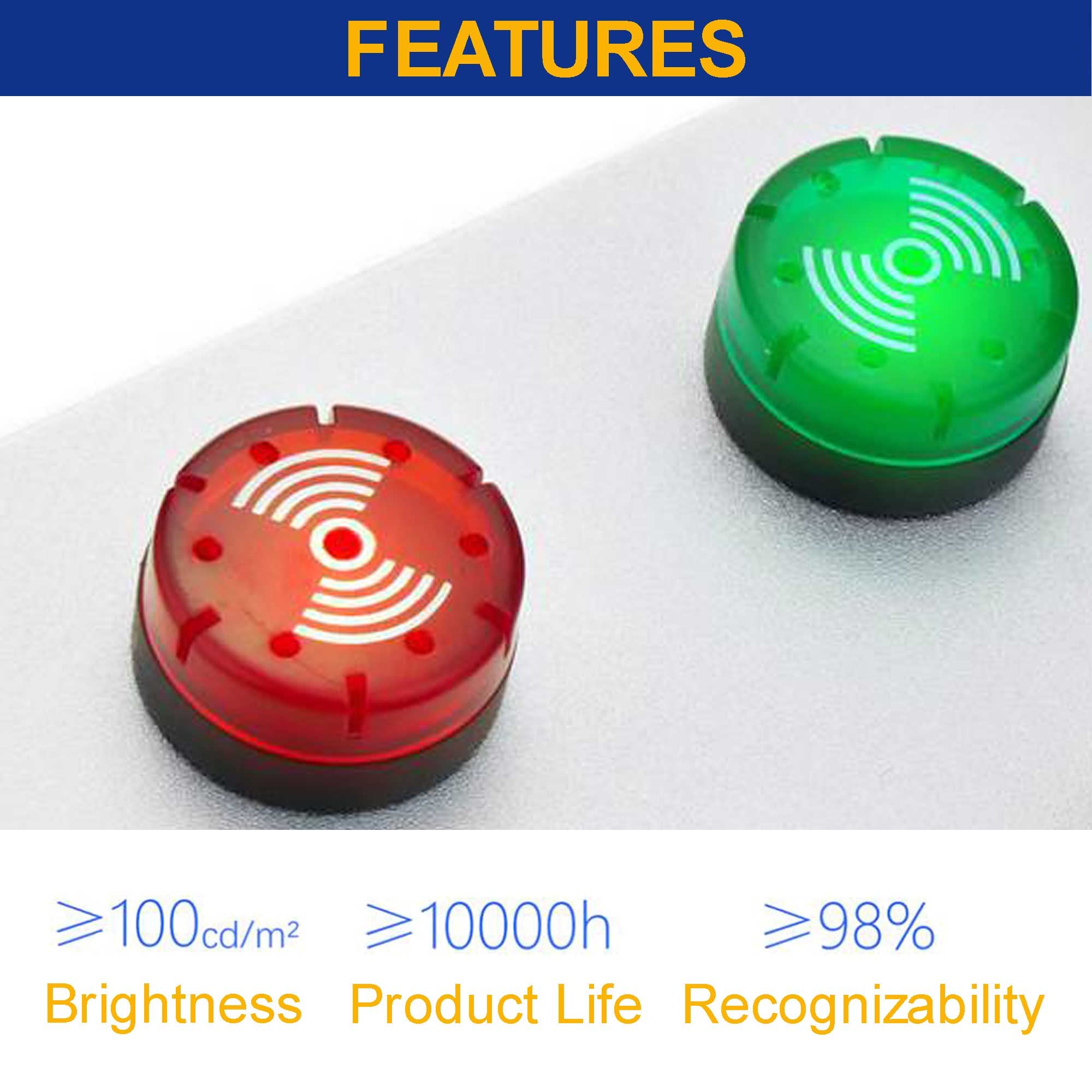 4pcs AC/DC 24V 22mm Red Green Flash Alarm LED Indicator Light Beep Buzzer Flashing Signal Lights for Electrical Control Panel