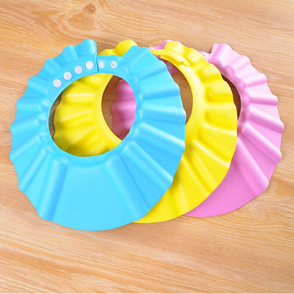 RingBuu Bathing Cap - Children Baby Kids Waterproof Bathing Cap Shampoo Shower Protect Hat Soft Adjustable Visor Hat for Toddler, Baby, Kids, Children