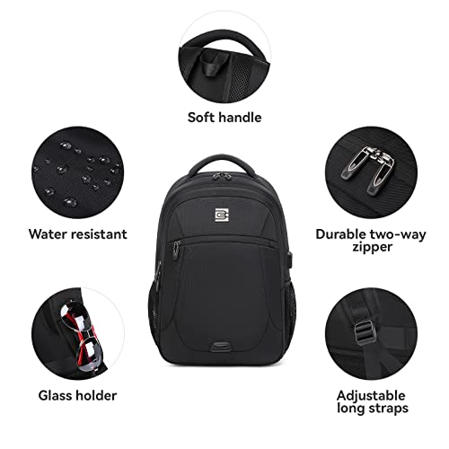 BOUYOTA Business Backpack, Travel Laptop Backpack, Travel Laptop Backpack 15.6 Inch with USB Charging Port, Anti Theft Business Laptop Backpack, Travel Laptop Backpack Professional, Laptop Backpack