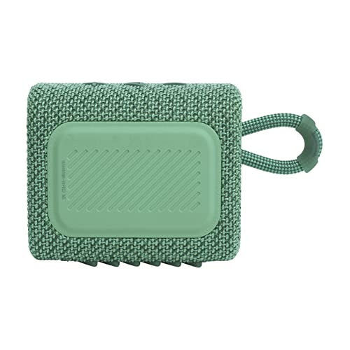 JBL Go 3 Eco: Portable Speaker with Bluetooth, Built-in Battery, Waterproof and Dustproof Feature - Green