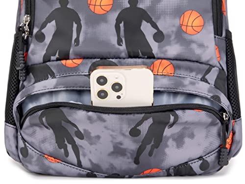 BYPTNF Backpack for Boys Student School Bookbag Kids Heavy Duty Waterproof Durable Multi-Pocket for Elementary Travel Large (A-Grey)