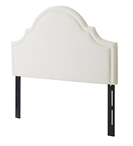 Jennifer Taylor Home Catherine Upholstered Queen Headboard, Antique White Woven