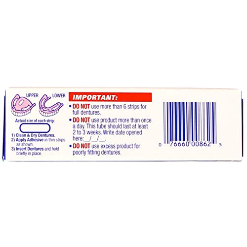Fixodent Denture Adhesive Cream Original, Multi, 0.75 Oz, Pack of 4