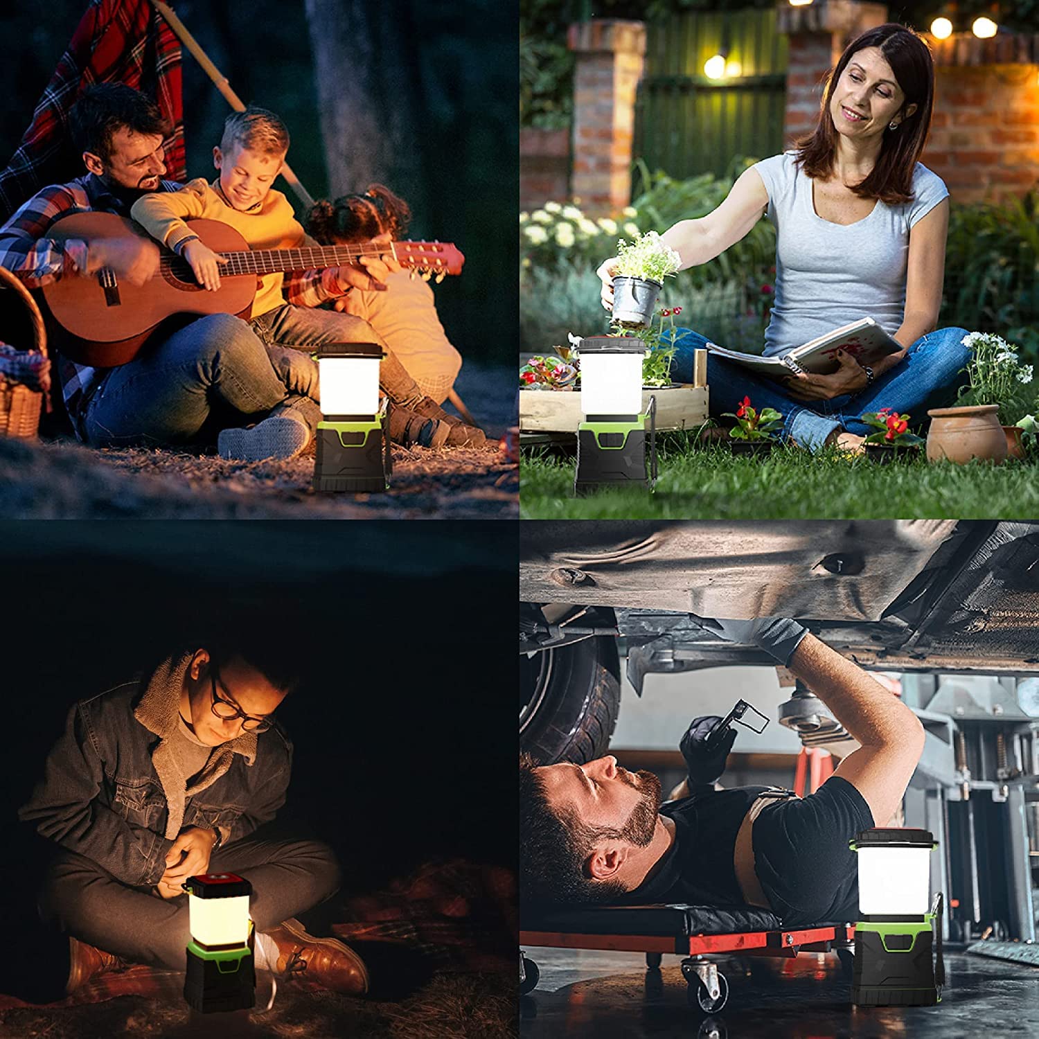 Camping Lantern Rechargeable Flashlights, Multi-Purpose 1300LM Lantern, 6000mAh Long Battery Life, IP65 Waterproof, Portable Tent LED Light for Hunting, Hurricane, Hiking, Outage(Clearance)