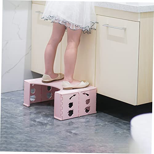 Footstool Black Foot Stool Potty Stepping Stool for Kids Black Footstool Potty Step Stool Adjustable Footstool Poop Stool Compact Toilet Stool Kids Step Stool Pink Aldult