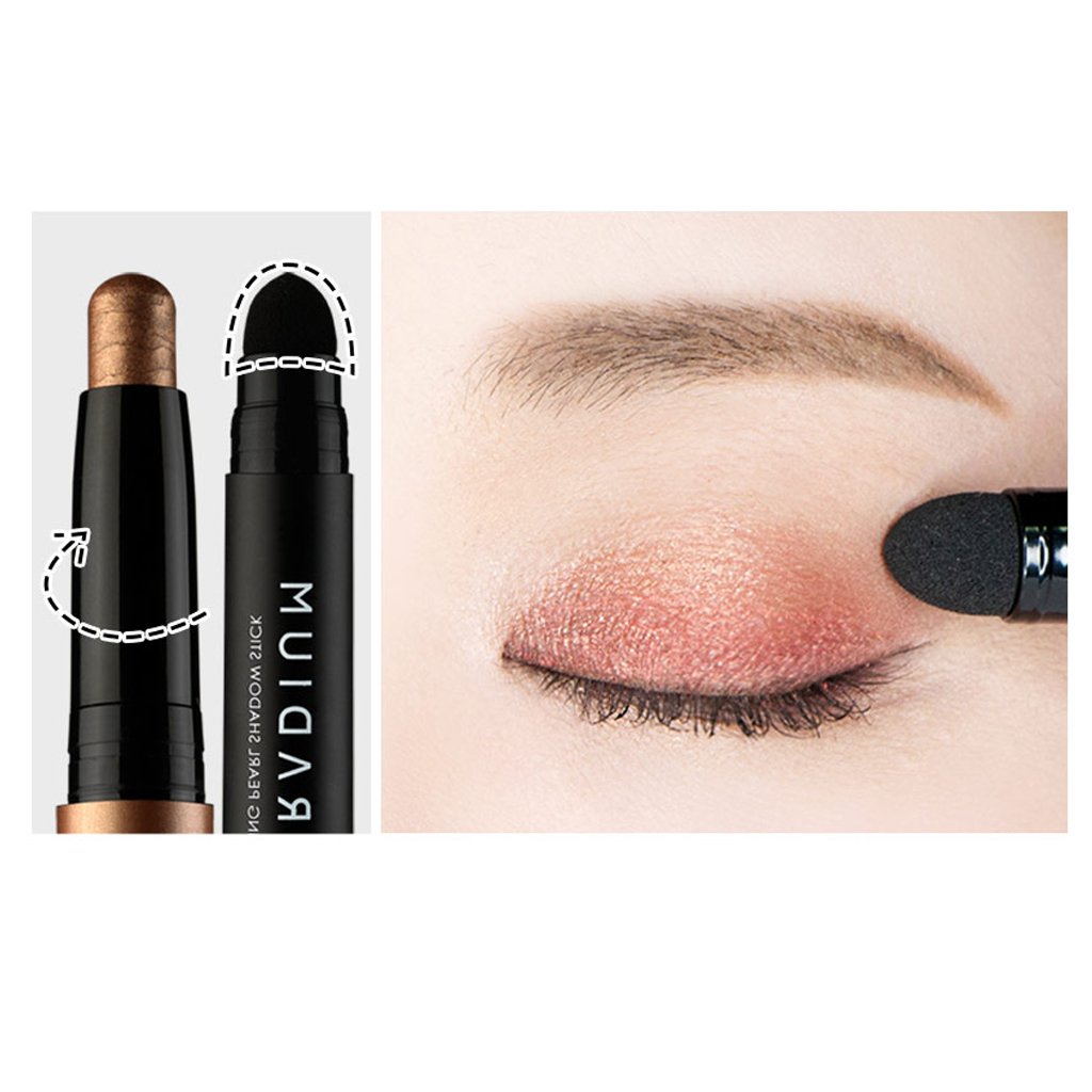 KARADIUM Shining Pearl Smudging Eye Shadow Stick 1.4g (#2 Ice pink) - Waterproof Long Lasting Daily Eye Makeup Eye Shadow Stick - Creamy Texture, Easy to Draw - Hypoallergenic for Sensitive Eyes