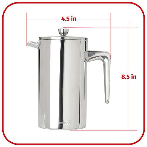 GoodCook Koffe 8-Cup Stainless Steel Thermal Coffee Press