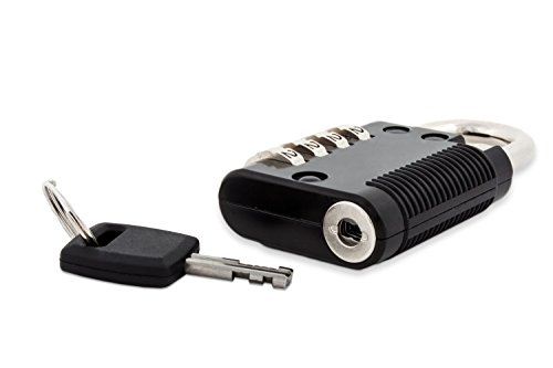 FJM Security SX-575 Locker Combination Padlock with Key Override and Code Discovery, Black