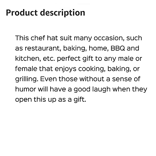 AGMDESIGN Funny Chef Hat, Queen of The Kitchen, Funny Chef Wear, Adjustable Kitchen Cooking Hat for Men & Women Black, Perfect for Birthday/Christmas/Thanksgiving