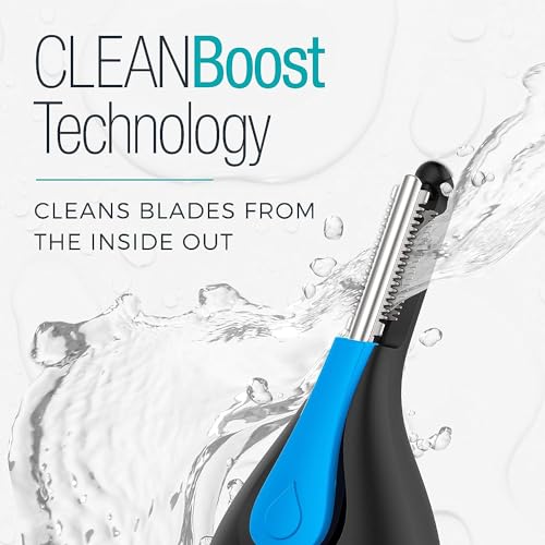 Remington Nose, Ear & Detail Trimmer with CLEANBoost Technology for Easy Washing, Eyebrow Trimming Comb Attachment, Black