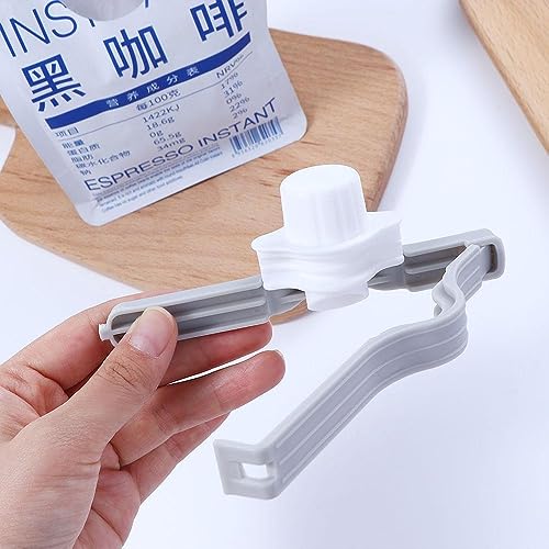 6Pcs Food Sealing Clips,Food Storage Sealing Clips with Pour Spouts Reuseable Plastic Bag Sealing Clips for Kitchen Food Storage and Organization