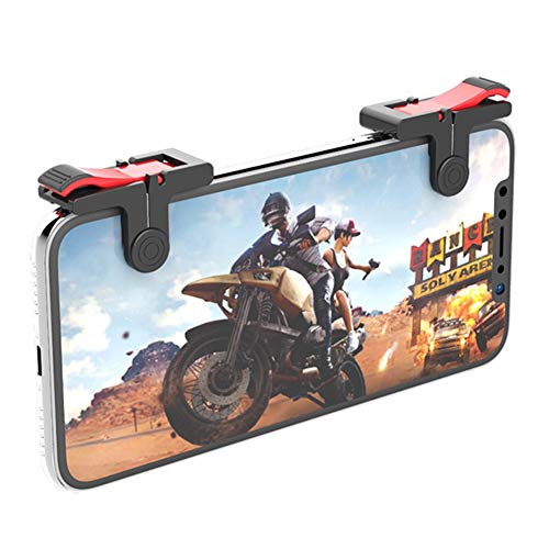 schicj133mm Mobile Game Direction Shooting Controller,Game Controller Gamepad Left Right Mobile Phone Gaming Triggers for PUBG,More Game Black