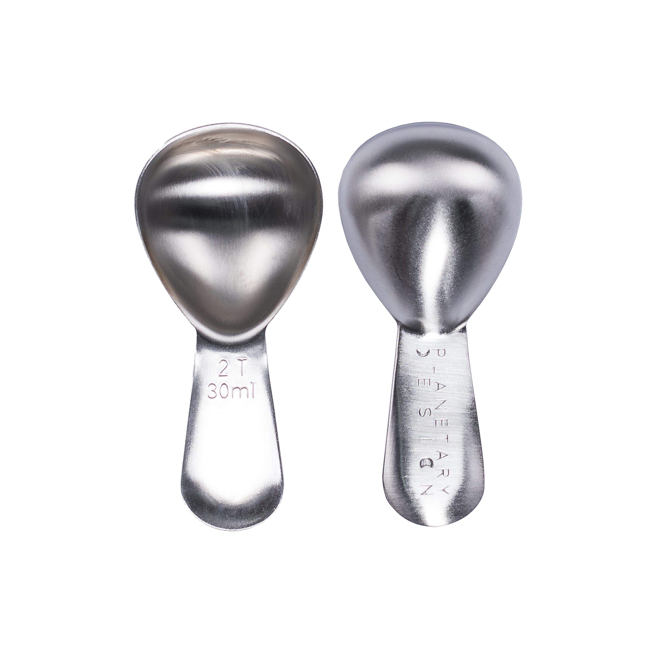 Airscape Stainless Steel Coffee Scoop - Perfectly Proportioned Ergonomic Spoon, 2 Tablespoon Capacity, Fits inside Airscape Canisters (Brushed Steel)