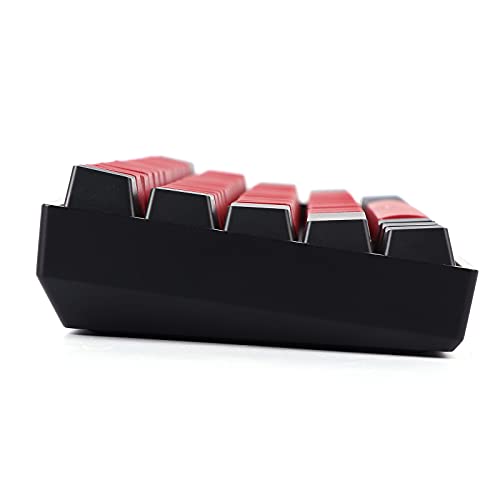 EPOMAKER SKYLOONG SK61 60% Hot Swappable RGB Mechanical Gaming Keyboard, Programmable NKRO with Shine Through PBT Keycaps, IP6X Waterproof, for Win Mac Gamer (Gateron Mechanical Red, Wine Red)