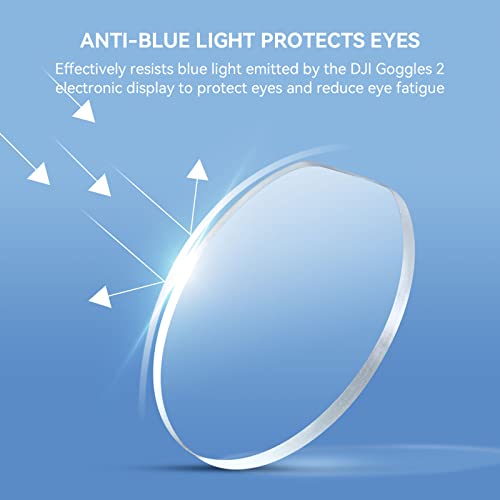 Anti-blue Light Lens Compatible for DJI Avata FPV Flying Glasses Goggles2 Accessories That Supports Changing Lenses to Accommodate Your Nearsightedness(Resin) (anti blue light)
