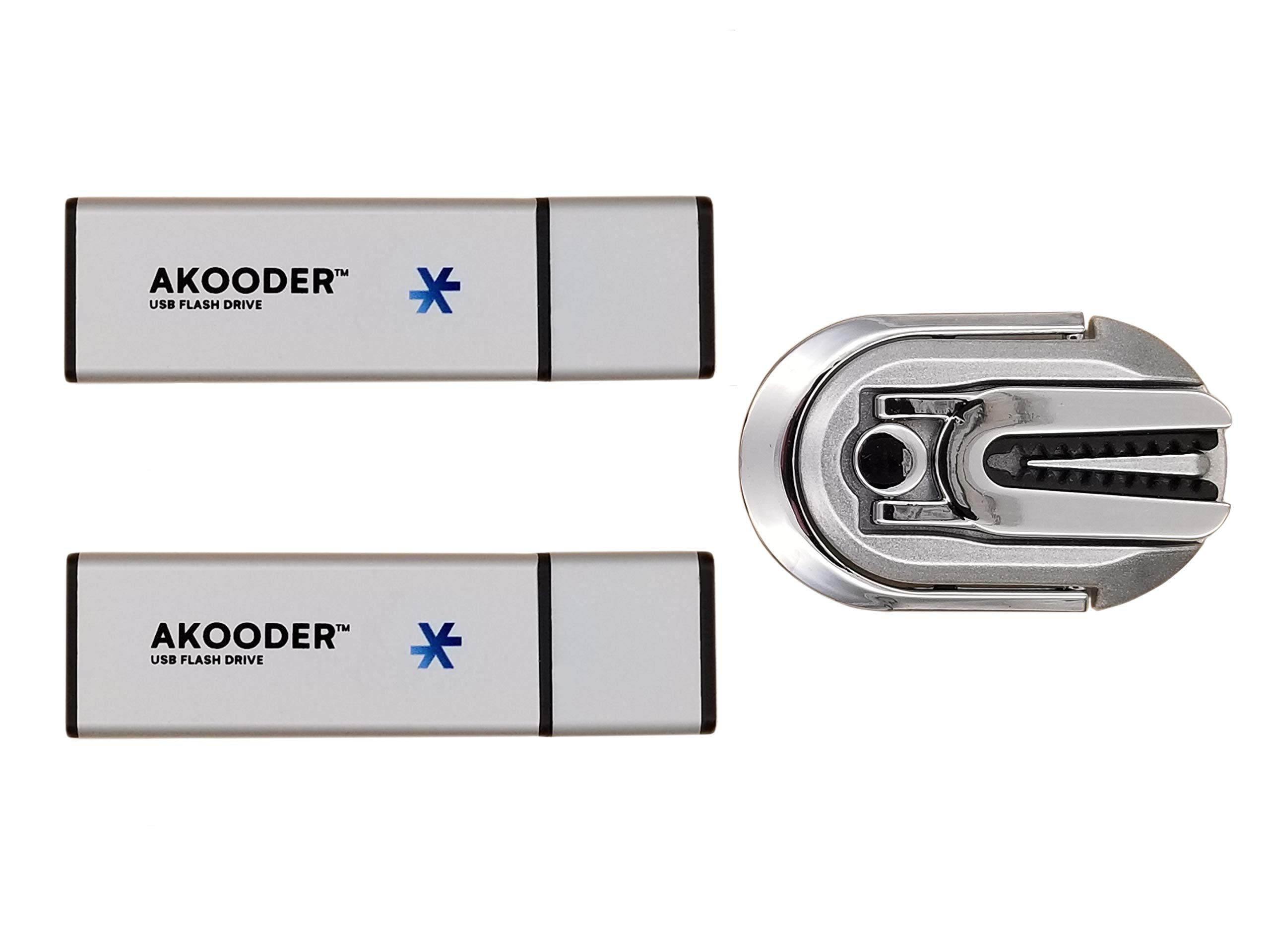 64GB USB 2.0 Flash Drive (Two Pack 64GB x 2 = 128GB + Finger Ring Kickstand) Memory Stick Thumb Drive Zip Drive Jump Drive