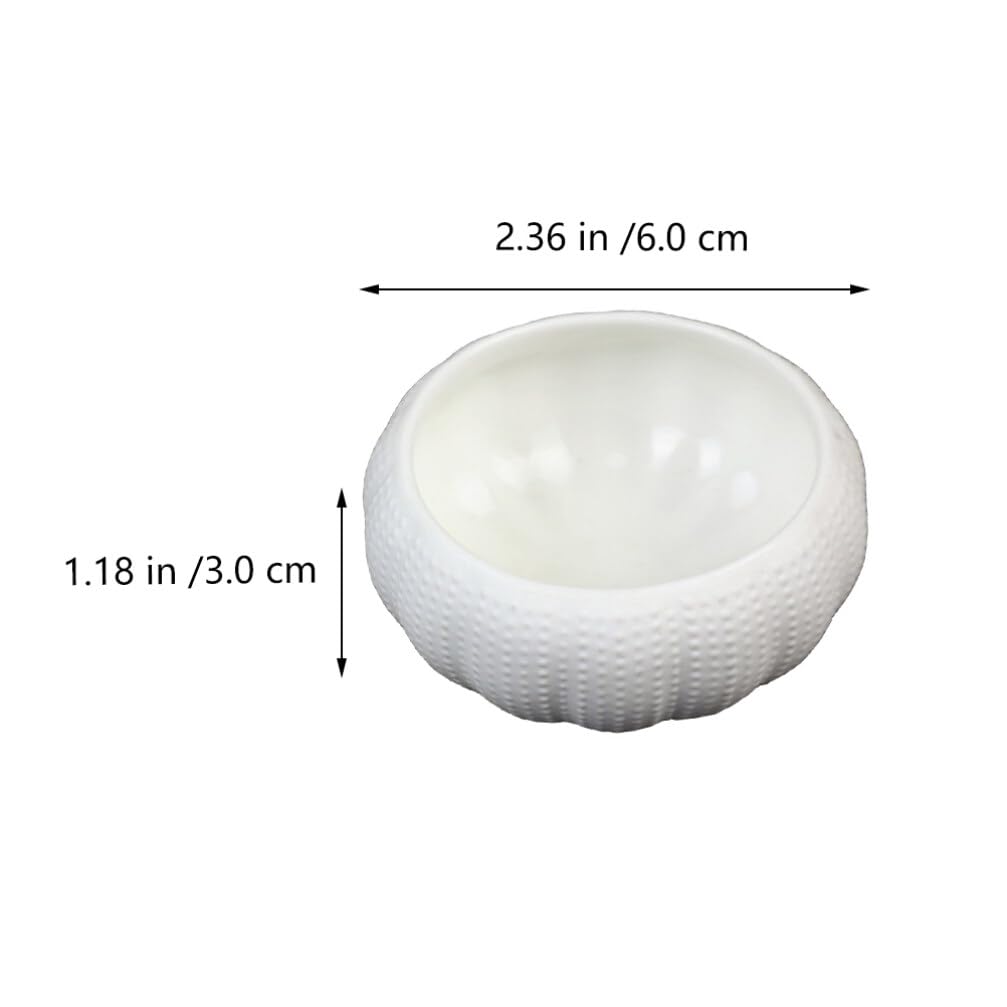Angoily Ceramic Sea Urchin Bowl 2pcs Small Seasoning Bowl Kitchen Dipping Dish Restuarant Serving Bowl for Nuts Sauce Caviar Appetizer Ice Cream Snack Side Dishes Yogurt