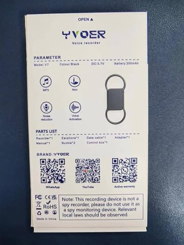 64GB Voice Recorder,Audio Recording Device with Triple Noise Reduction,Voice Activated Recorder with 800 Hours Capacity,HD Recorder Device with Playback for Lectures,Meetings,Interviews