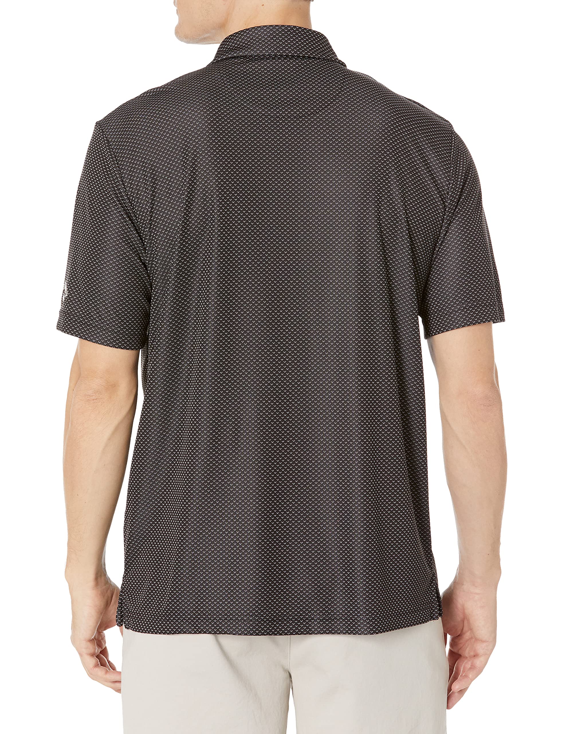Callaway Men's Regular Pro Spin Chevron Jacquard Short Sleeve Golf Shirt (Size X-Small-4X Big & Tall), Pink Sunset, X-Large
