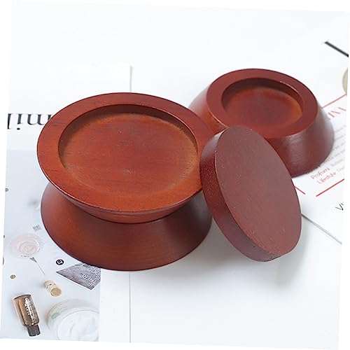 BUTIFULSIC 3pcs Furniture Booster Solid Wood Bed Frame Chair Sofa Bed Frame Adjustable Sofa Risers Table Risers Furniture Grip Bed Foot Pad Bed Risers Furniture Foot Pads Foot of Bed Brown