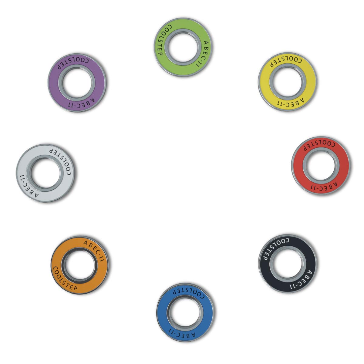 8pcs Skateboard Bearings High Speed Bearings for Skateboard Roller Skate Bearings Longboard Ball Bearings Abec-11 608RS Skateboard Bearing Deep-Groove Ball Bearings