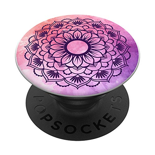 Boho Sacred Fractal Geometry Yoga Bohemian Vintage Mandala PopSockets PopGrip: Swappable Grip for Phones & Tablets