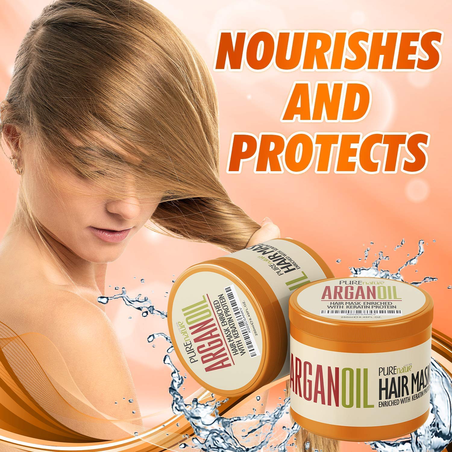 PURE NATURE Moroccan Argan Oil Conditioner and Hair Mask