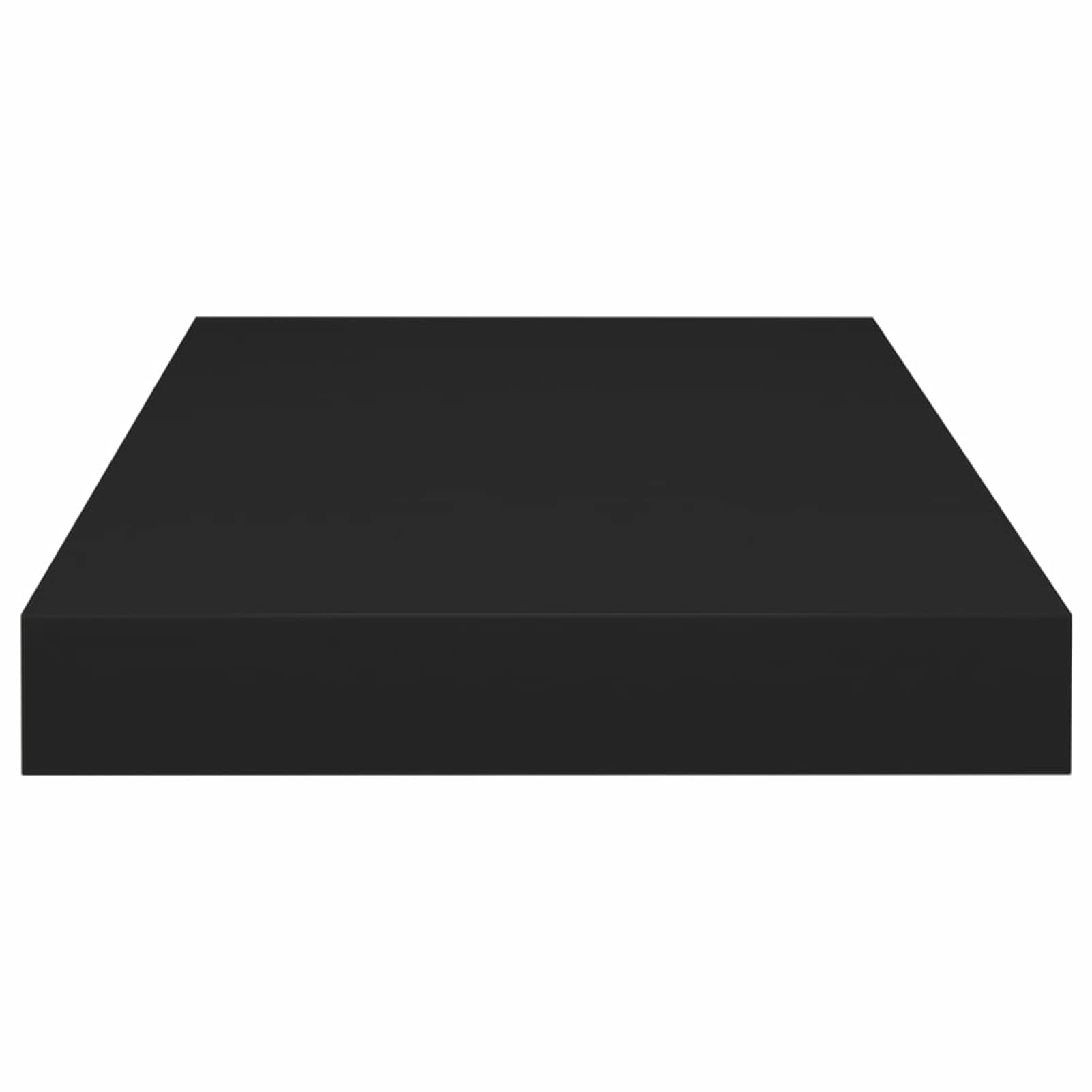Tidyard 2 Piece Floating Shelves MDF Wall Mounted Shelf Photo Display Stand Storage Rack Black for Living Room, Bedroom, Bathroom, Home, Office Decor 19.7 x 9.1 x 1.5 Inches (L x W x H)