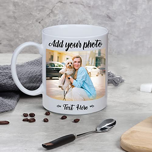 Custom Mug Personalized Photo Mug 11oz on Both Side Custom Mug with Your Picture, Logo, Text Personalized Coffee Mug Customized Gifts for Birthday Christmas Party Decoration 11oz White Wholesale