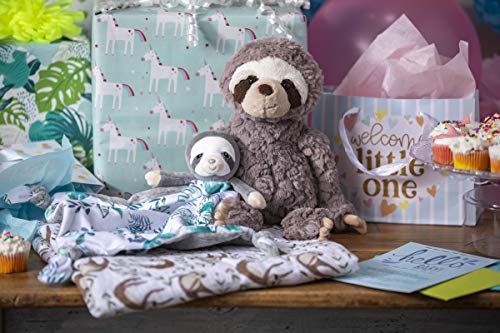 Mary Meyer Little Knottie Lovey Security Blanket, 10 x 10-Inches, Sloth