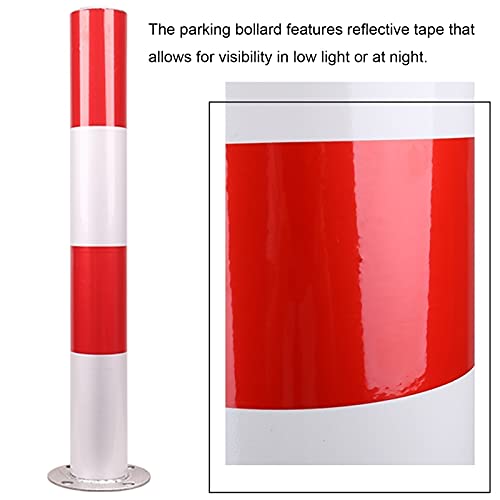 CAIMIAO 2 Pcs Stationary Parking Bollards Durable Parking Space Lock Made of Steel Parking Cones Parking Bollards for Driveway