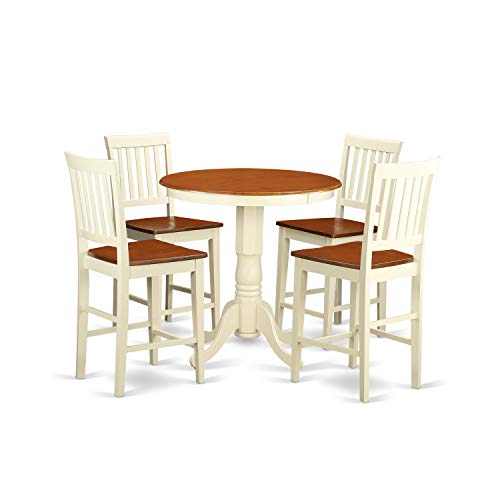 East West Furniture EDVN5-WHI-W Dining Set, 5-Piece
