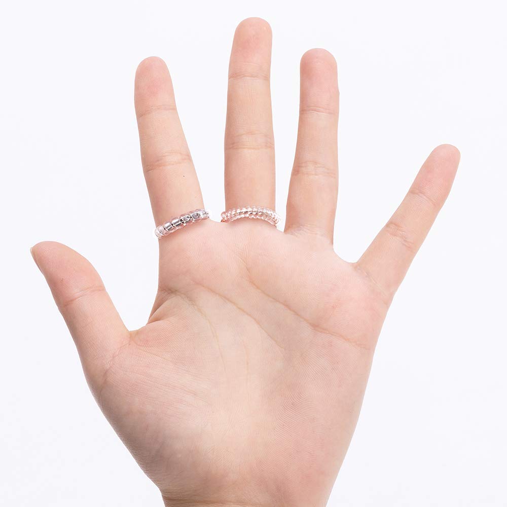 6 Pack Ring Size Adjuster for Loose Rings, 2 Styles Invisible Transparent Ring Sizer Adjusters with Silver Polishing Cloth